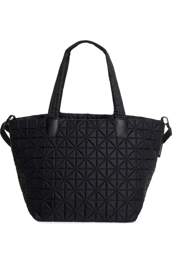 VEECOLLECTIVE Medium Vee Quilted Tote - Black