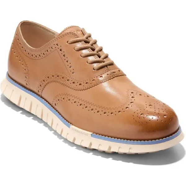 Cole Haan Zerøgrand Remastered Wingtip Derby Sneaker - Farro/vanilla