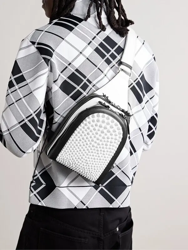Christian Louboutin Loubifunk Spiked Leather Sling Backpack  display picture 1