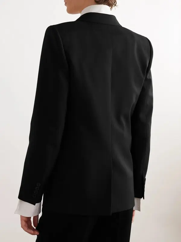 Saint Laurent Double-breasted Wool-gabardine Blazer
