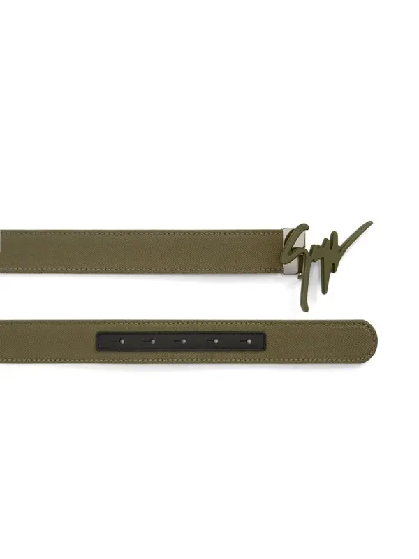 GIUSEPPE ZANOTTI Logo-lettering Belt - Green