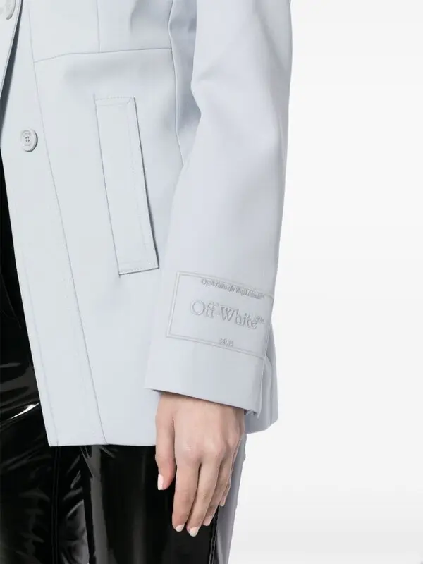 Off-White Tailored Blazer With Embroidered Logo