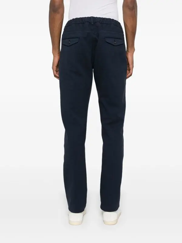 Eleventy Pleated Tapered Trousers - Blue