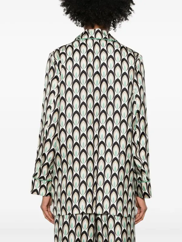 Lorena Antoniazzi Graphic-print Silk Blazer