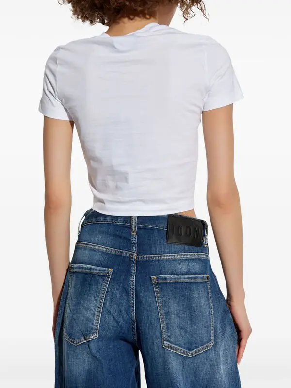 Dsquared2 Logo-printed Cropped T-shirt - White