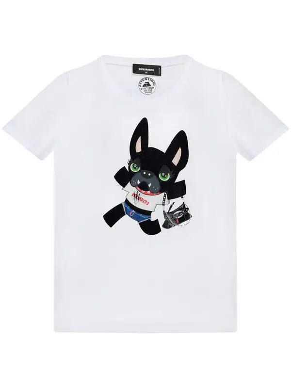 Dsquared2 Dog Print T-shirt - White