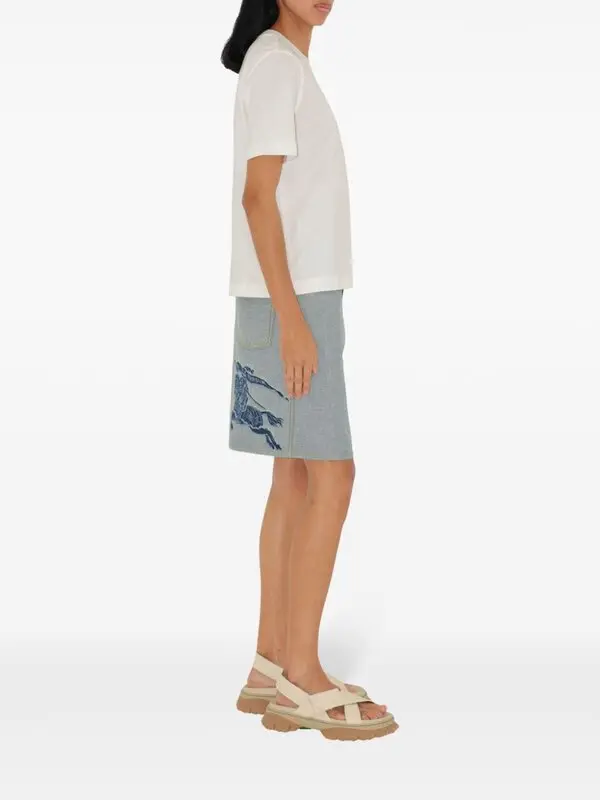 Burberry Logo-embroidered T-shirt - Neutrals