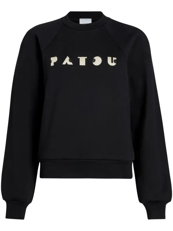 Patou Art Deco Embroidered Sweatshirt - Black