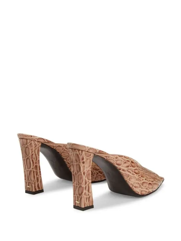 GIUSEPPE ZANOTTI Mya 90mm Leather Mules - Neutrals