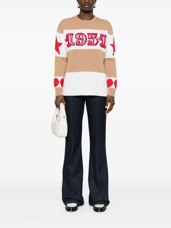 Max Mara Dirce Striped Jumper - Brown