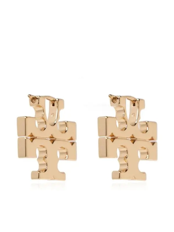 Tory Burch Logo Hoop Earrings