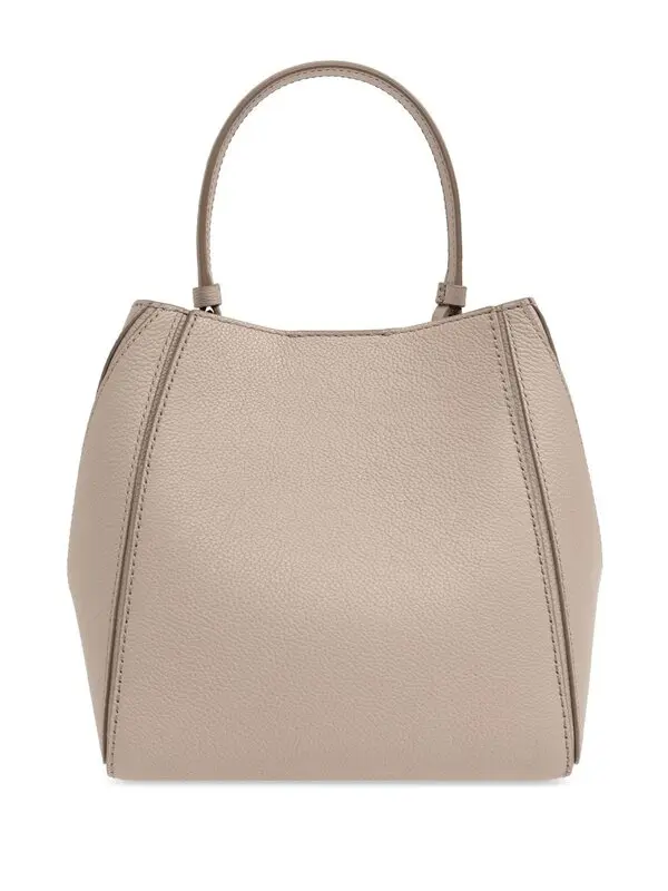 Tory Burch Mcgraw Leather Bucket Bag - Neutrals