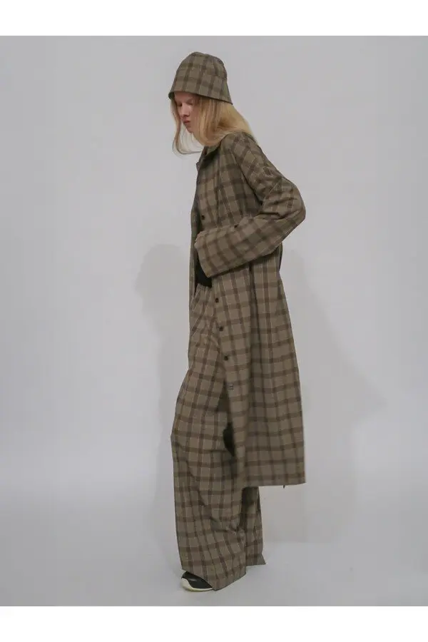 Rosetta Getty Technical Plaid Relaxed Pull-on Pant