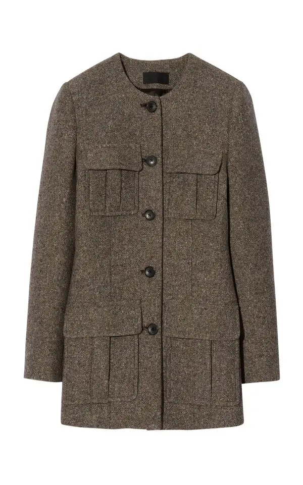 NILI LOTAN Gabriella Speckled Wool Jacket