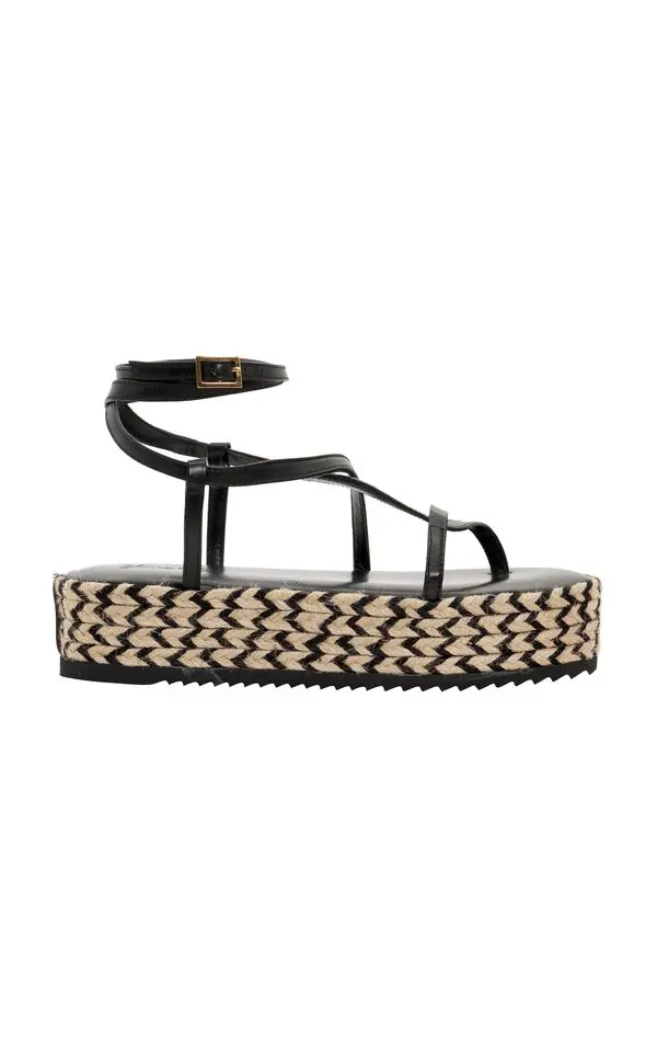 Johanna Ortiz Barbor Platform Sandals - Black