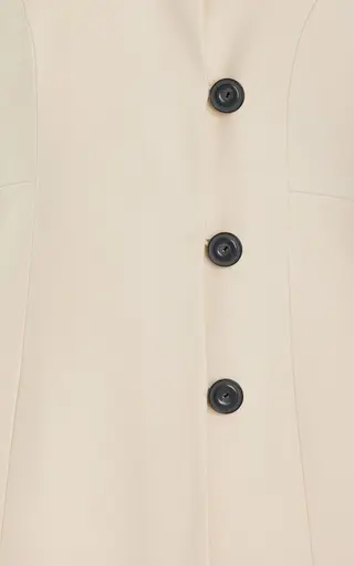 HOUSE OF DAGMAR Collarless Wool-blend Blazer