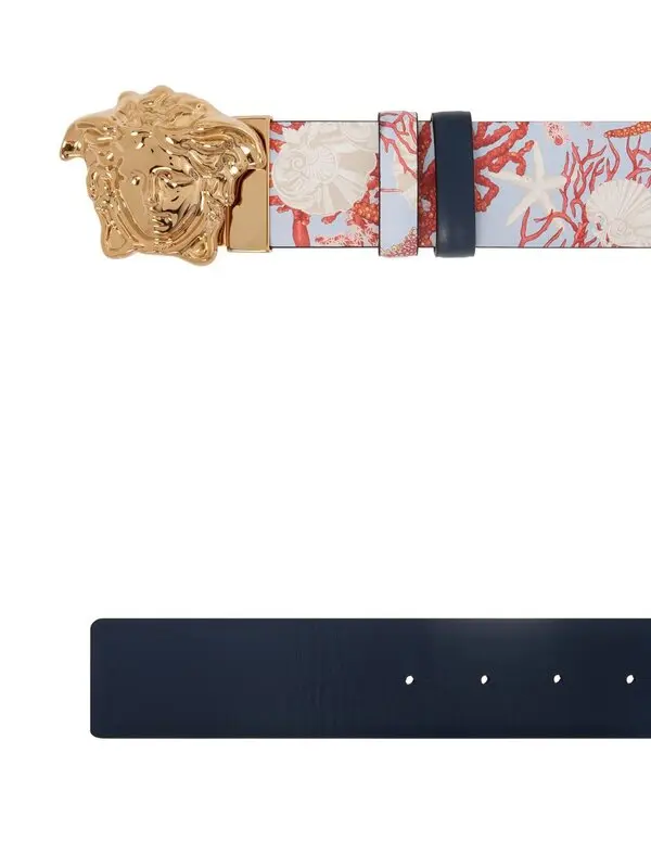 Versace La Medusa Leather Reversible Belt