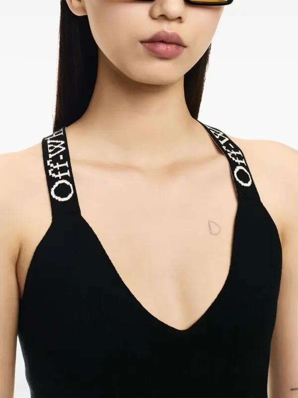 Off-White Logo-jacquard Mini Dress