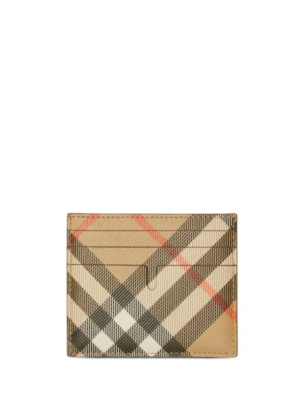 Burberry Vintage Check Leather Cardholder - Neutrals