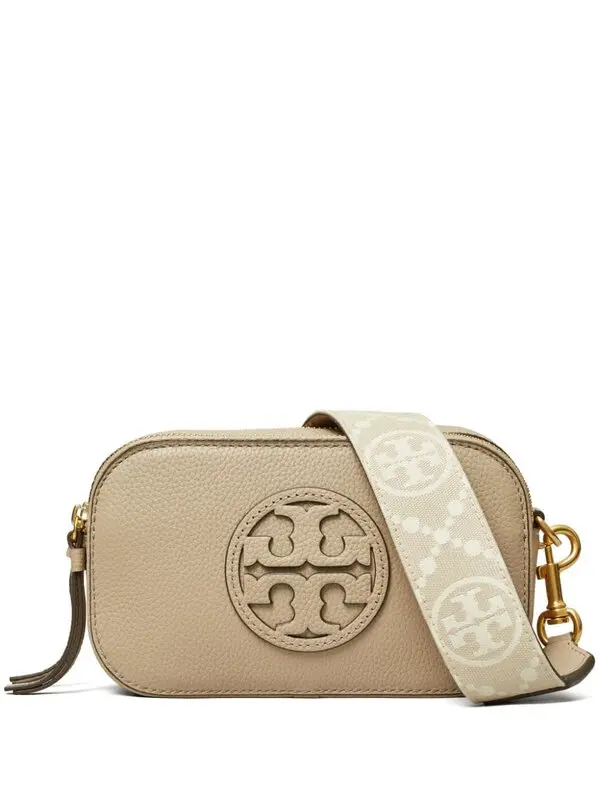 Tory Burch Mini Miller Leather Crossbody Bag - Neutrals