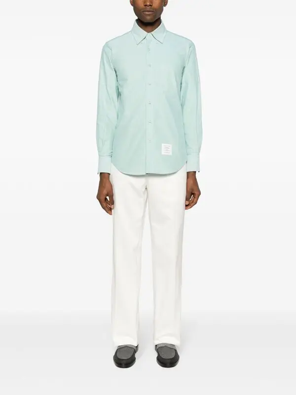 Thom Browne Armband-embellished Cotton Shirt - Green