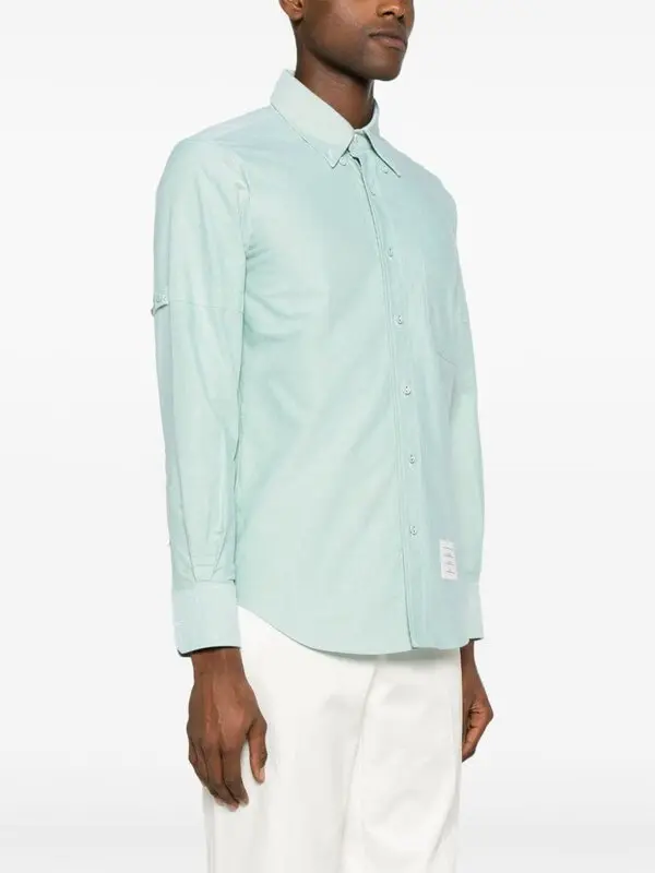 Thom Browne Armband-embellished Cotton Shirt - Green