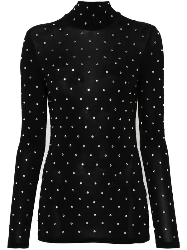 Rabanne Gem-embellished Top - Black