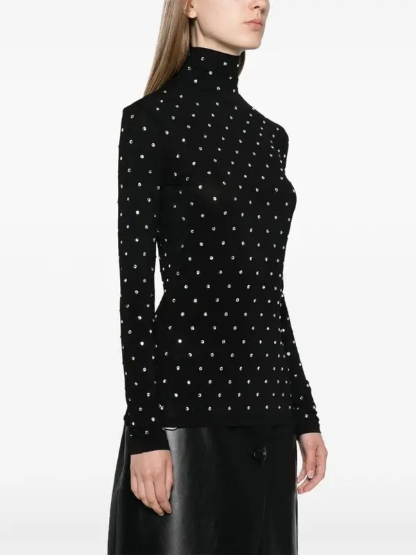 Rabanne Gem-embellished Top - Black