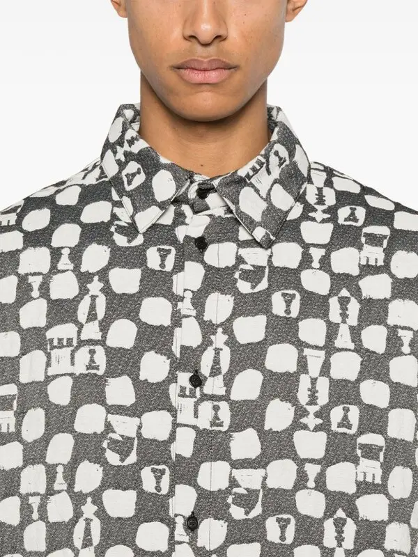 Henrik Vibskov Big Patterned-jacquard Shirt