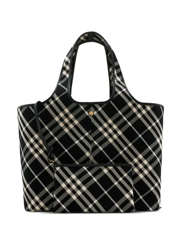 Burberry Vintage Check Tote - Black