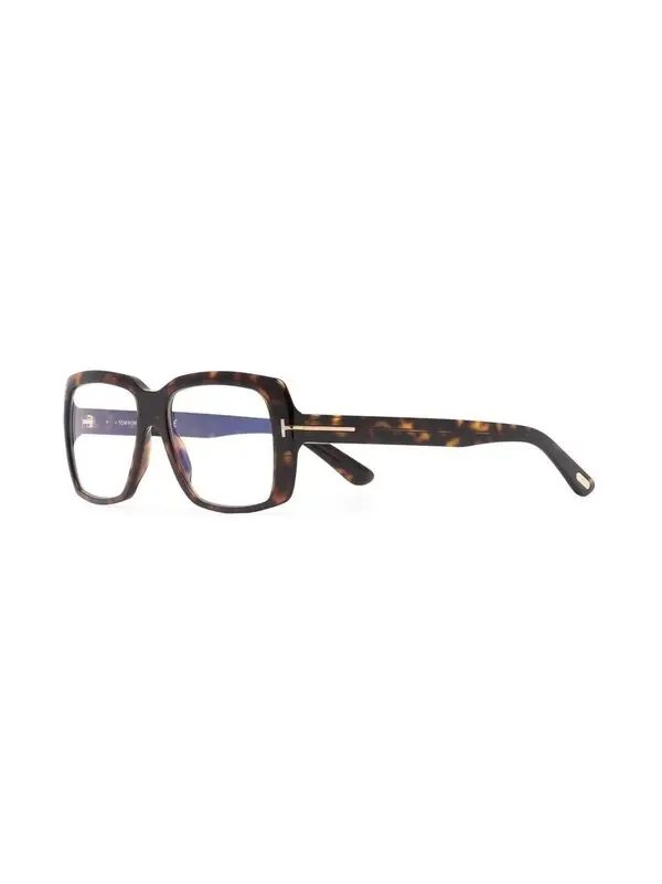 TOM FORD Square Frame Glasses - Brown