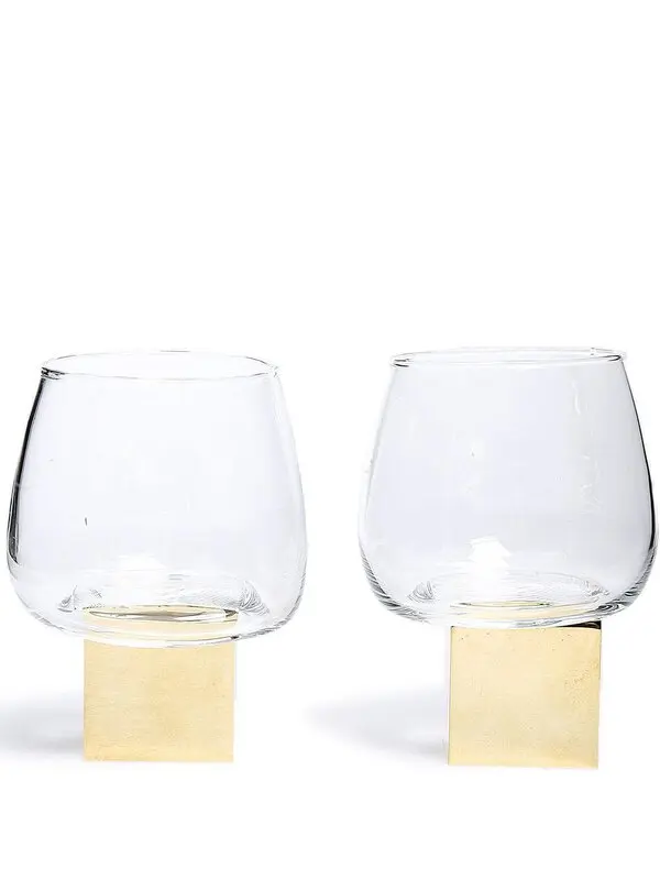 VANESSA MITRANI Cube Gravity Whisky Glasses - White