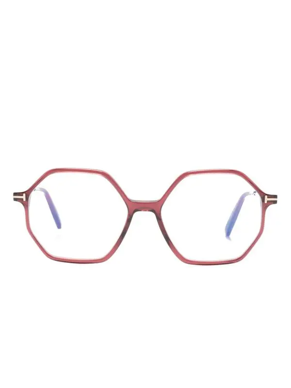 TOM FORD Geometric Frame Eyeglasses - Pink