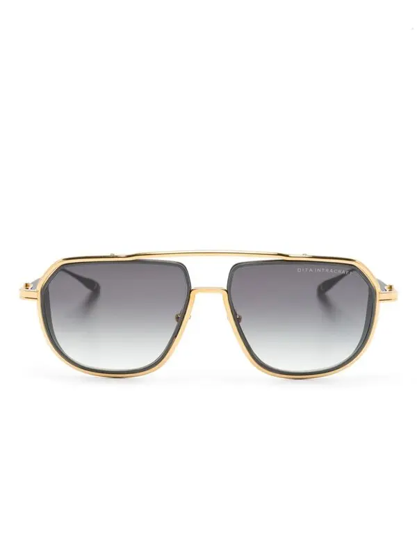 Dita Intracraft Navigator-frame Sunglasses - Gold
