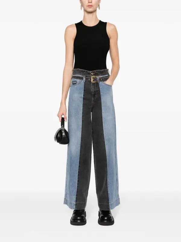 Versace High-rise Wide-leg Jeans