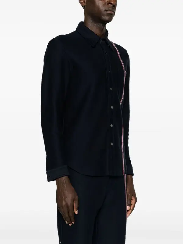 Thom Browne Rwb-stripe Cotton Shirt Jacket
