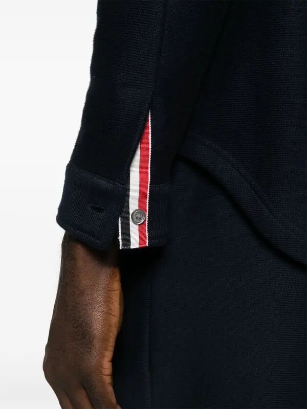 Thom Browne Rwb-stripe Cotton Shirt Jacket