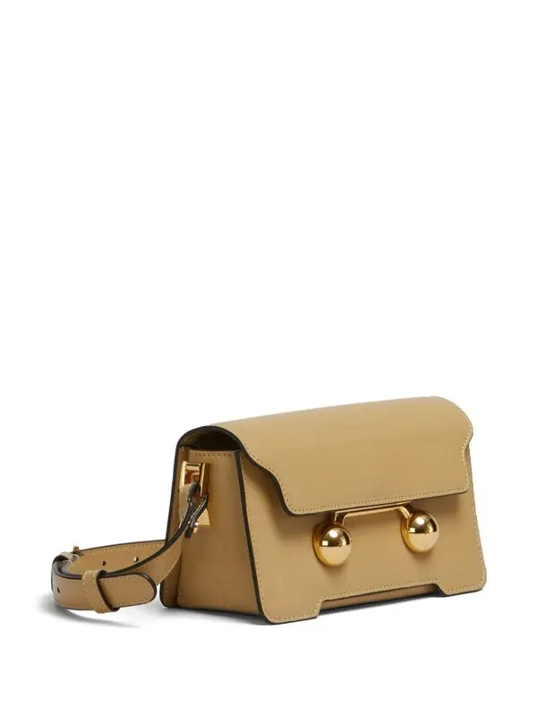 Marni Mini Trunkaroo Leather Shoulder Bag - Neutrals
