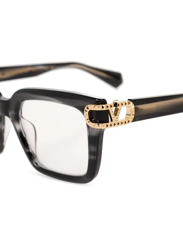 Valentino Garavani Marbled Square Frame Glasses
