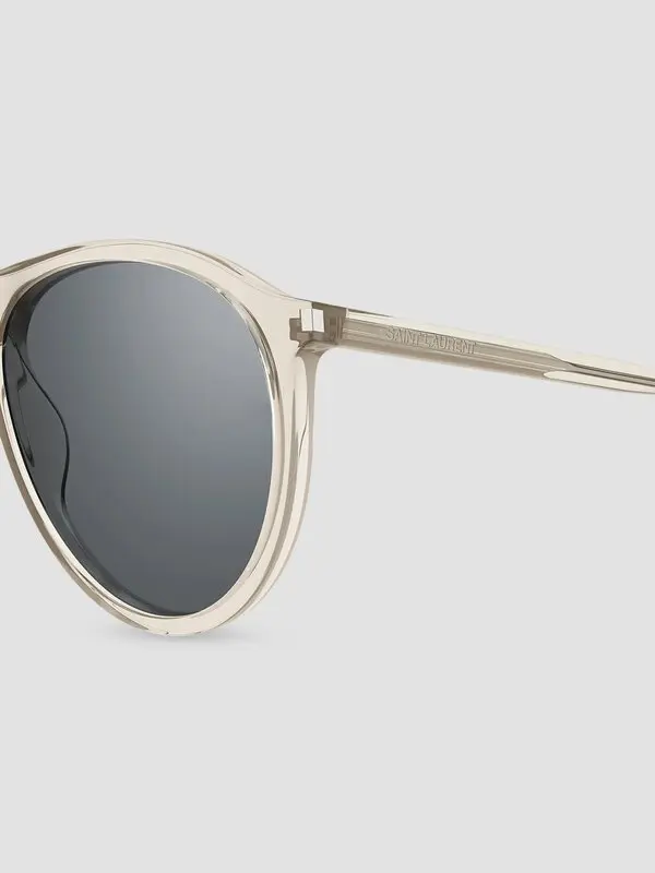 Saint Laurent Thin Acetate 56mm Pilot Sunglasses