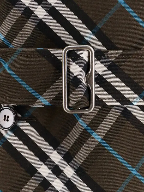 Burberry Trench Coat With Check Print