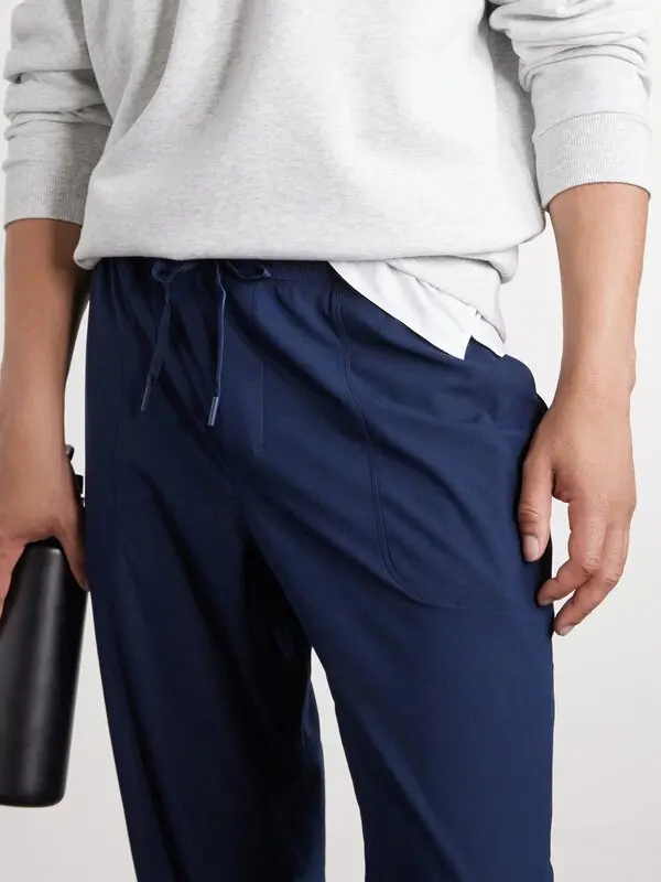 Lululemon Abc Tapered Recycled-warpstreme™ Drawstring Trousers - Blue