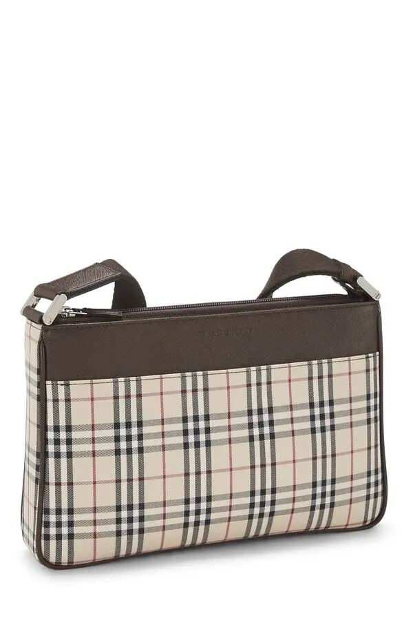Burberry Check Jacquard Canvas Crossbody Bag - Brown