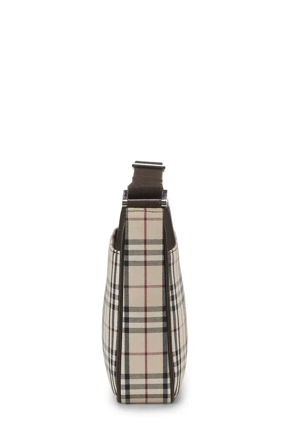 Burberry Check Jacquard Canvas Crossbody Bag - Brown