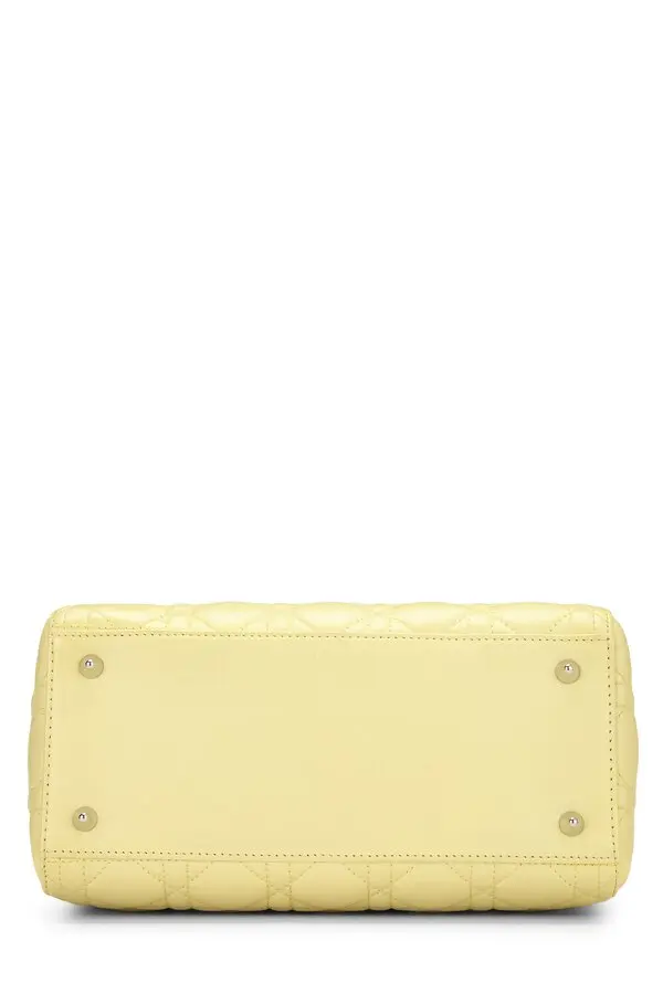 Dior Cannage Quilted Lambskin Lady - Yellow