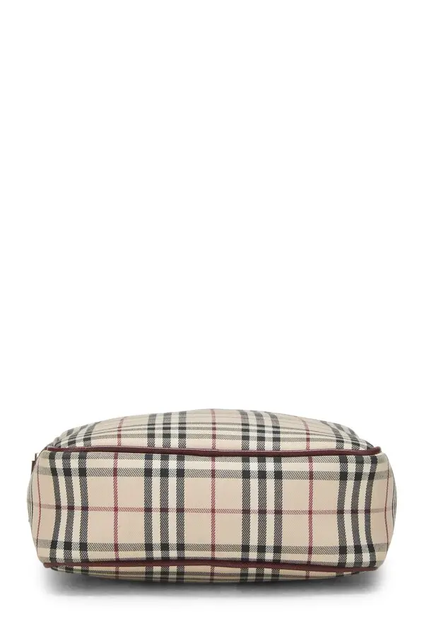 Burberry Vertical Camera Bag In House Check Canvas And Leather