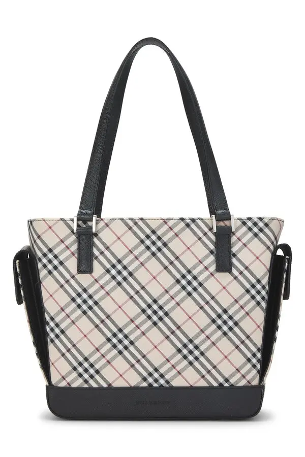 Burberry Check Jacquard Tote - Black