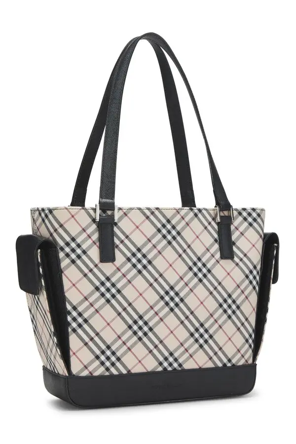Burberry Check Jacquard Tote - Black