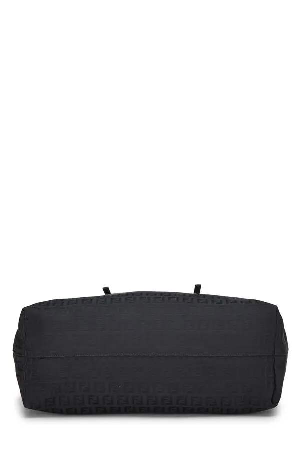 Fendi Zucchino Canvas Roll Tote - Black | Editorialist display picture 1