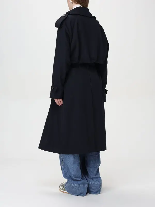 Bottega Veneta Double Breasted Trench Coat - Blue